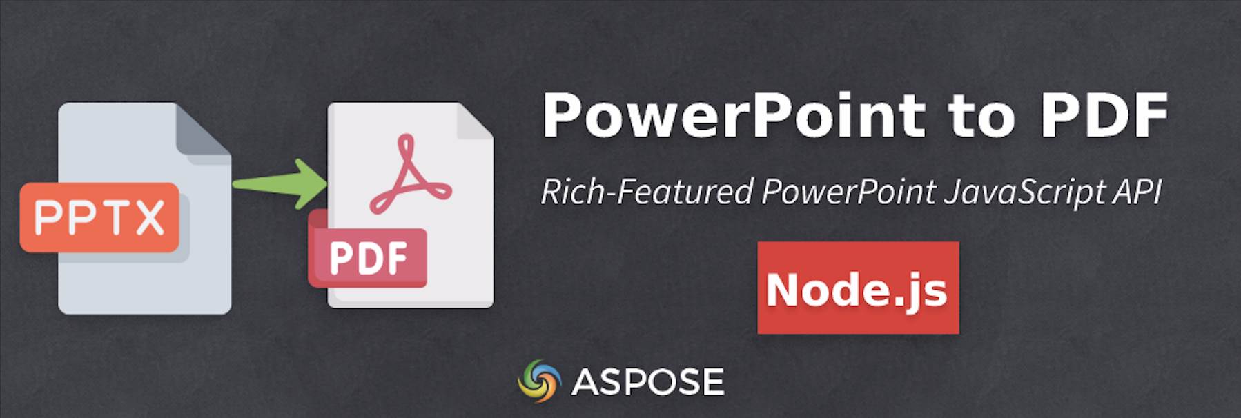 המרת PowerPoint ל-PDF ב-Node.js